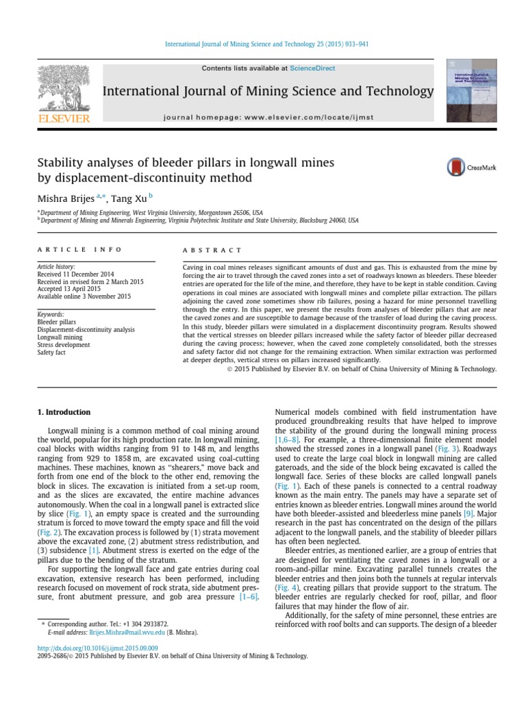 International Journal of Mining Science and Technology: Mishra Brijes ...