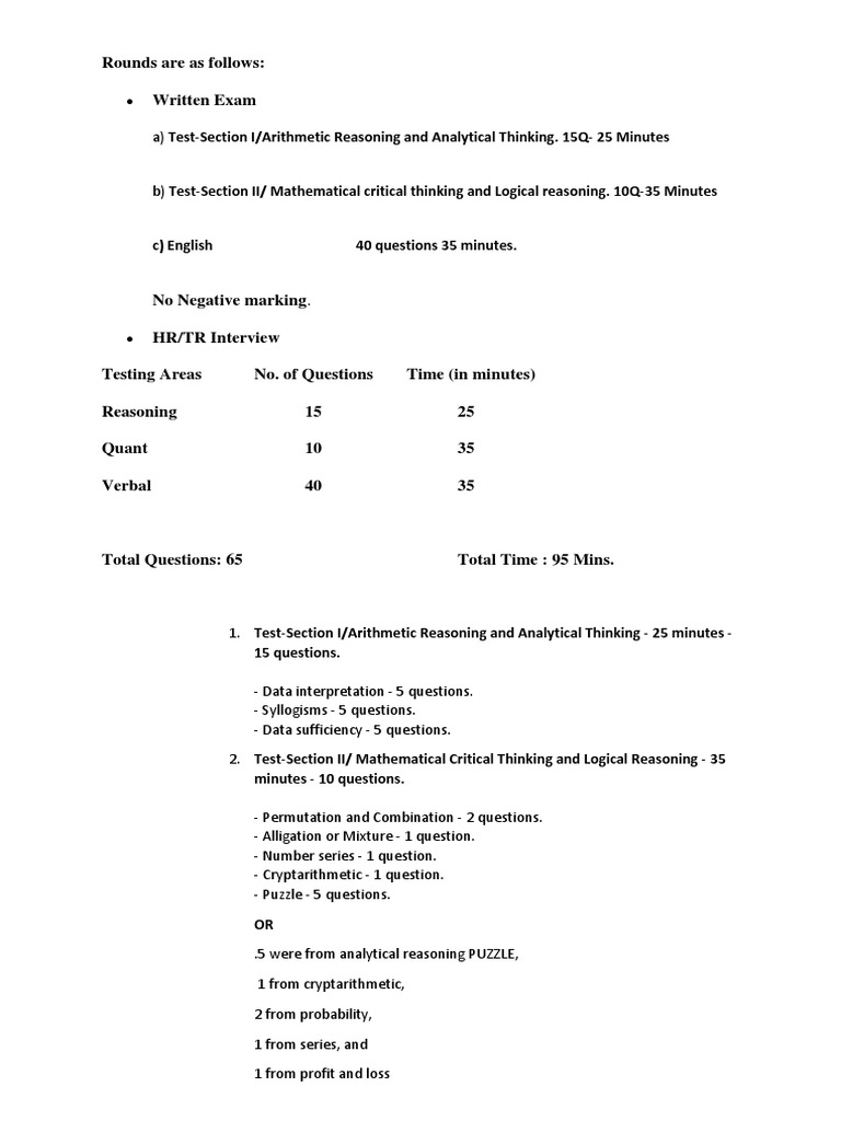 Infosys Aptitude Test | PDF | Mathematics | Logic