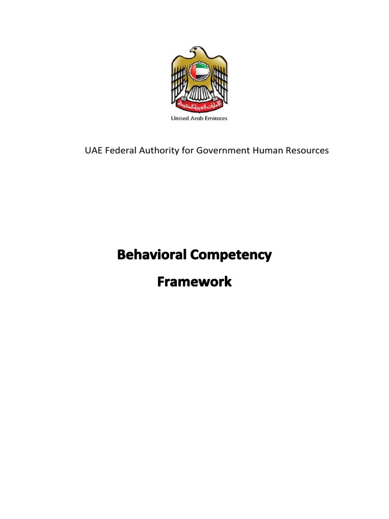 UAE Behavioral Competency Framework | PDF | Competence (Human Resources ...
