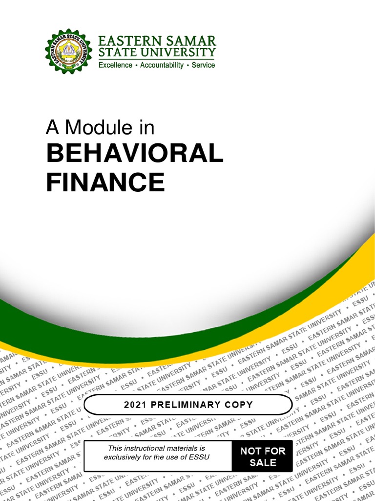 Module in Behavioral Finance | PDF | Efficient Market Hypothesis ...