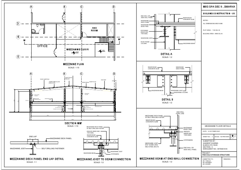 Mezzanine Floor Details | PDF | Wall | Concrete