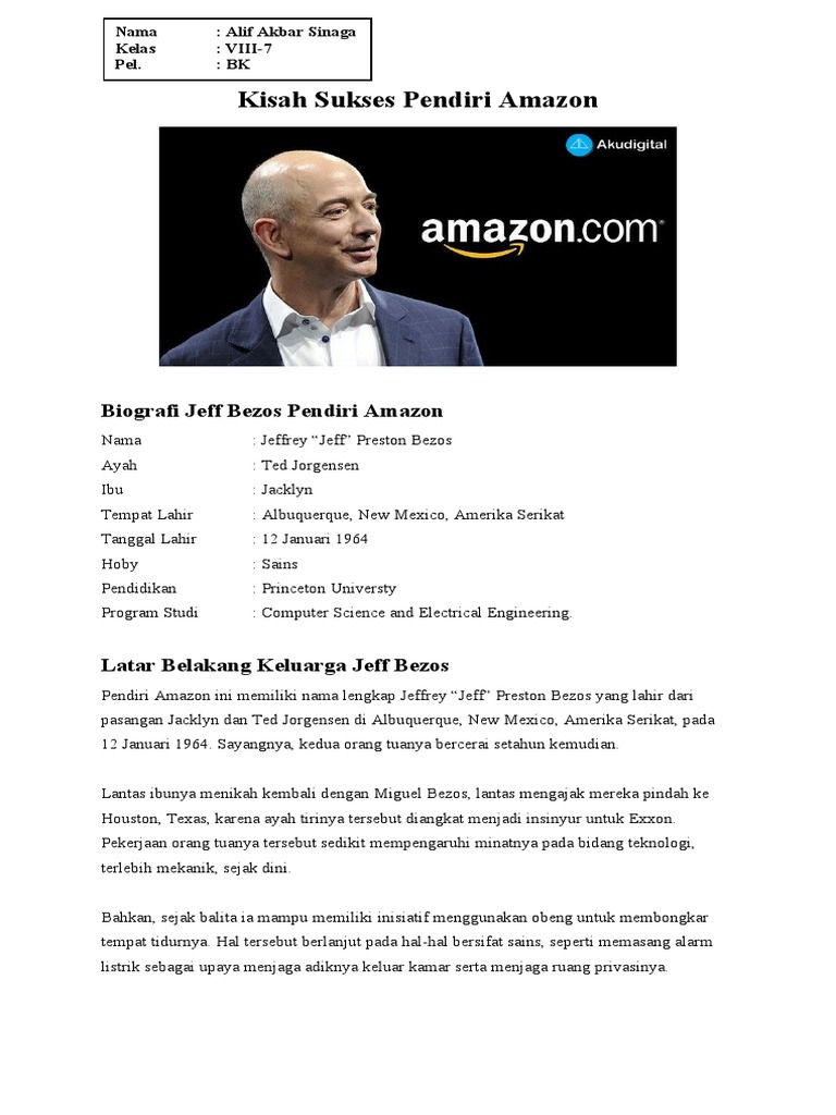 Kisah Sukses Pendiri Amazon | PDF