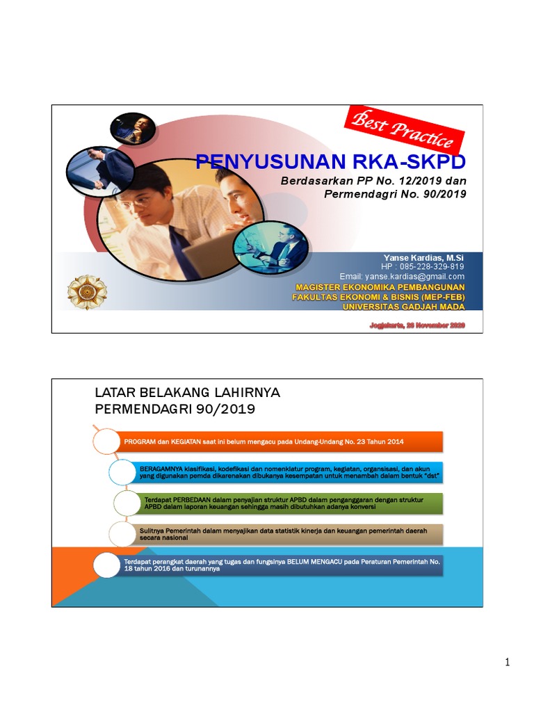 Best Practice Penyusunan RKA SKPD Nov 2020 | PDF