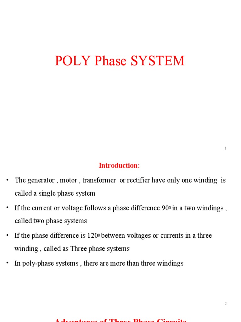 Poly Phase System | PDF | Electric Motor | Electrical Engineering