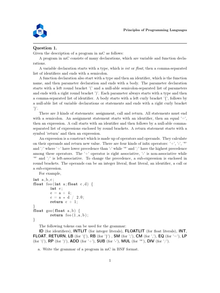 Principles of Programming Languages | Download Free PDF | Parameter (Computer Programming ...
