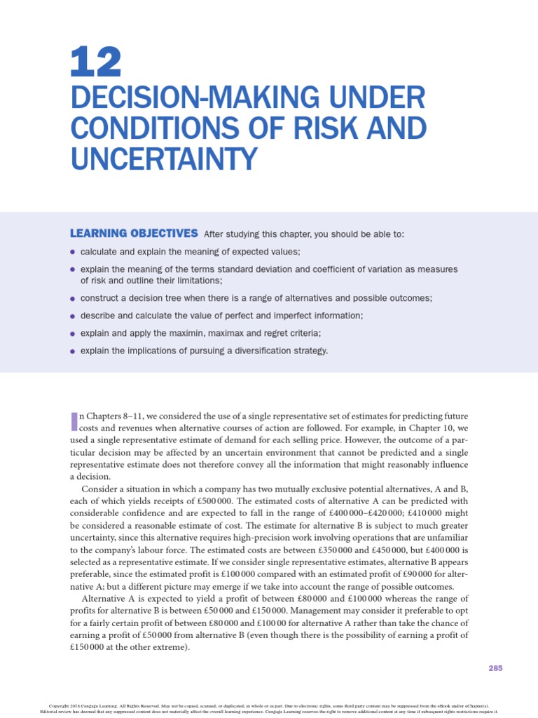 Drury 2017 Ma12 Decision-Making Under Conditions of Risk and ...