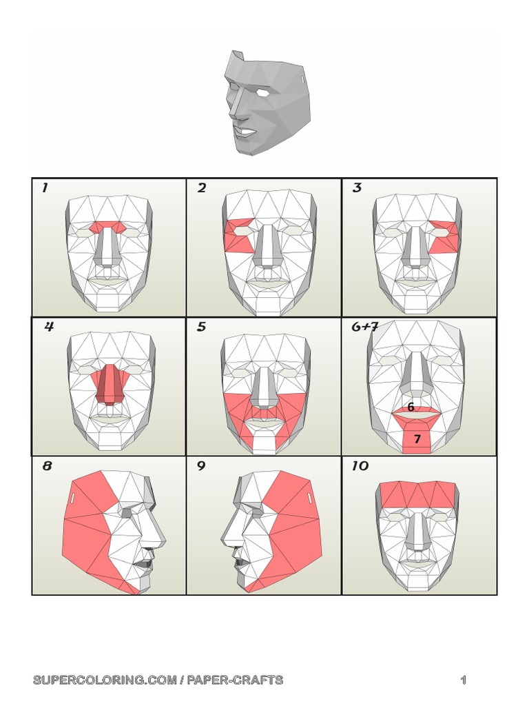 Low Poly Mask Paper Crafts | PDF