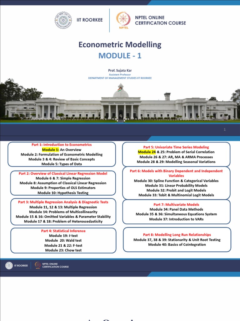 Econometric Modelling: Module - 1 | PDF | Econometrics | Regression ... Econometric Modelling: Module - 1 | PDF | Econometrics | Regression ...
