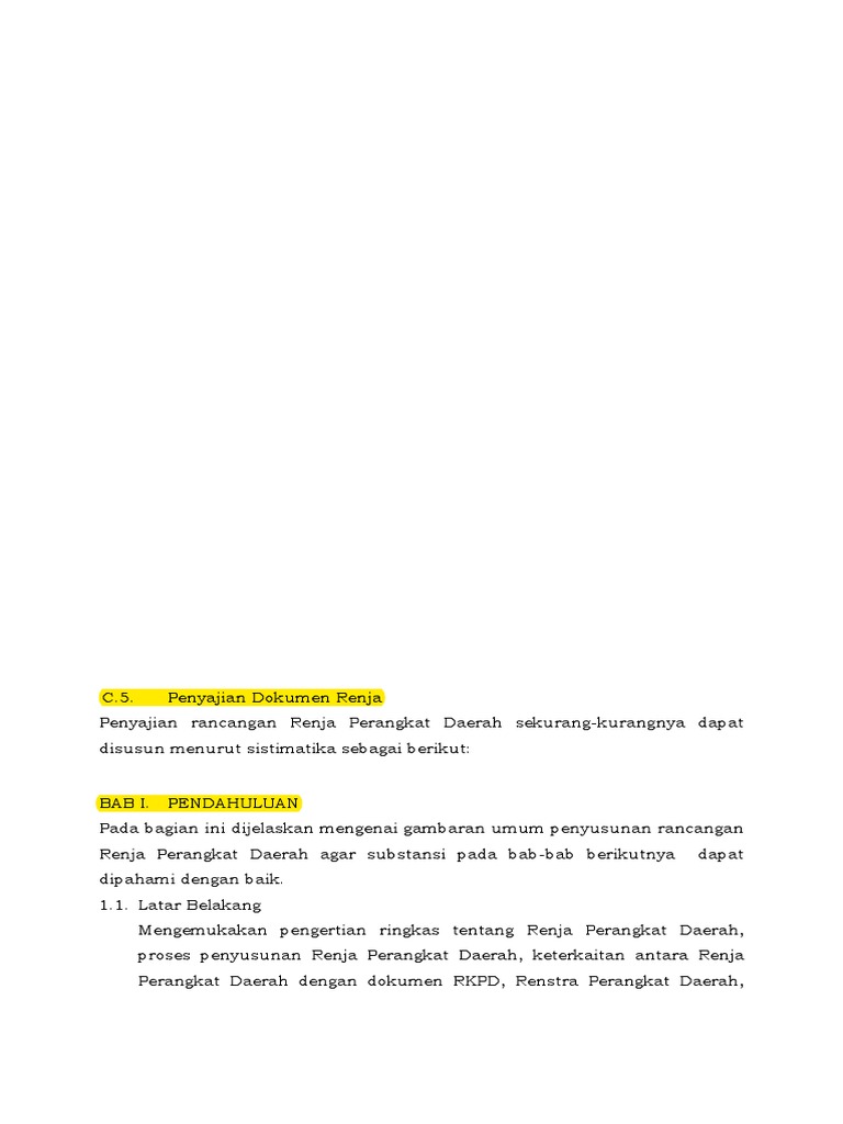 Lamp Renja - Permendagri No 86-Th 2017 | PDF