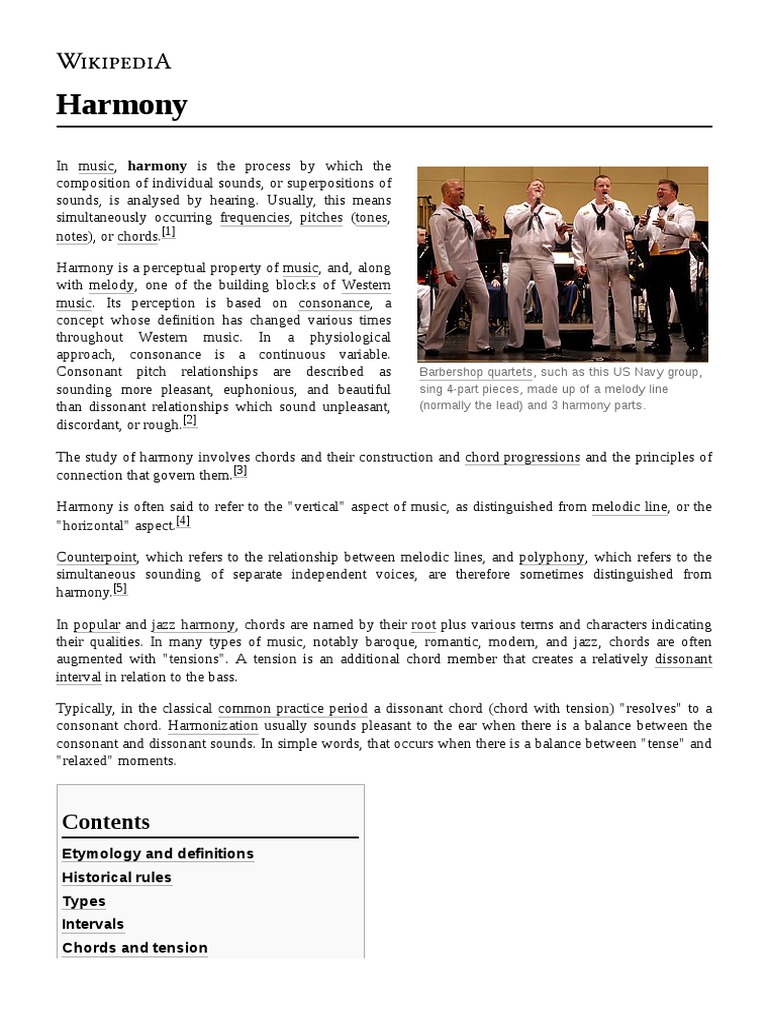 Harmony: Etymology and Definitions Historical Rules Types Intervals ...