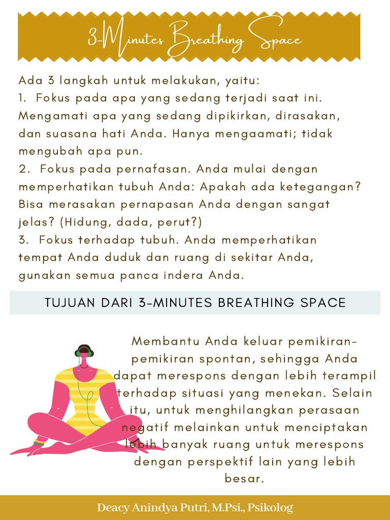 Panduan 3 Minutes Breathing Space | PDF | Pengembangan Diri | Kesehatan ...