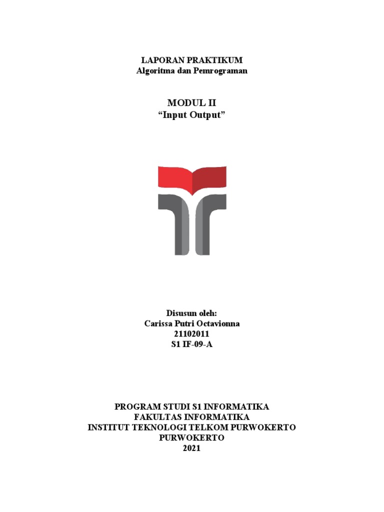 Input Output: Praktikum Algoritma | PDF | Metode & Bahan Ajar | Komputer