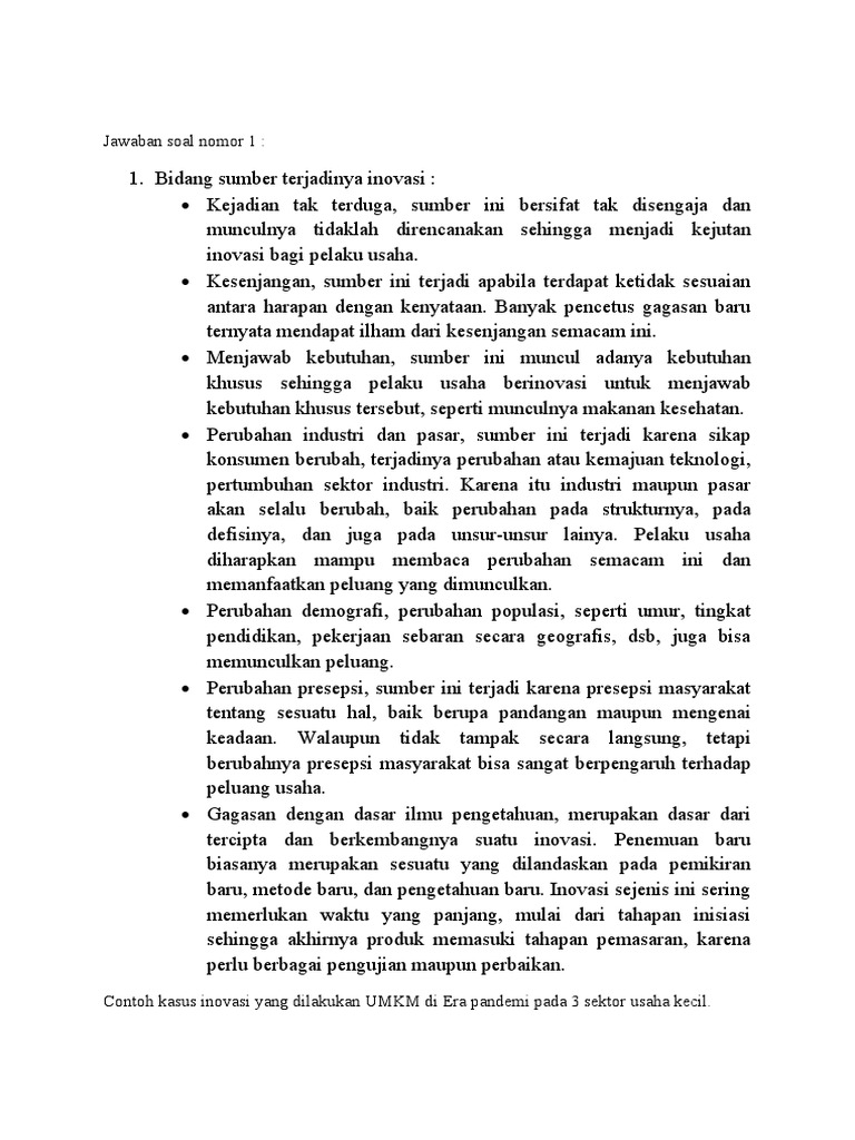 Jawaban Soal Nomor 1 KWU | PDF
