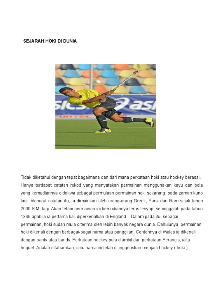 Sejarah dan Perkembangan Hoki Dunia | PDF | Perjalanan