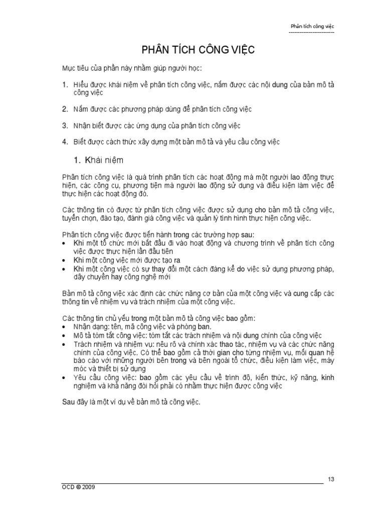 3 Tom Tat Noi Dung Phan Tich Cong Viec | PDF
