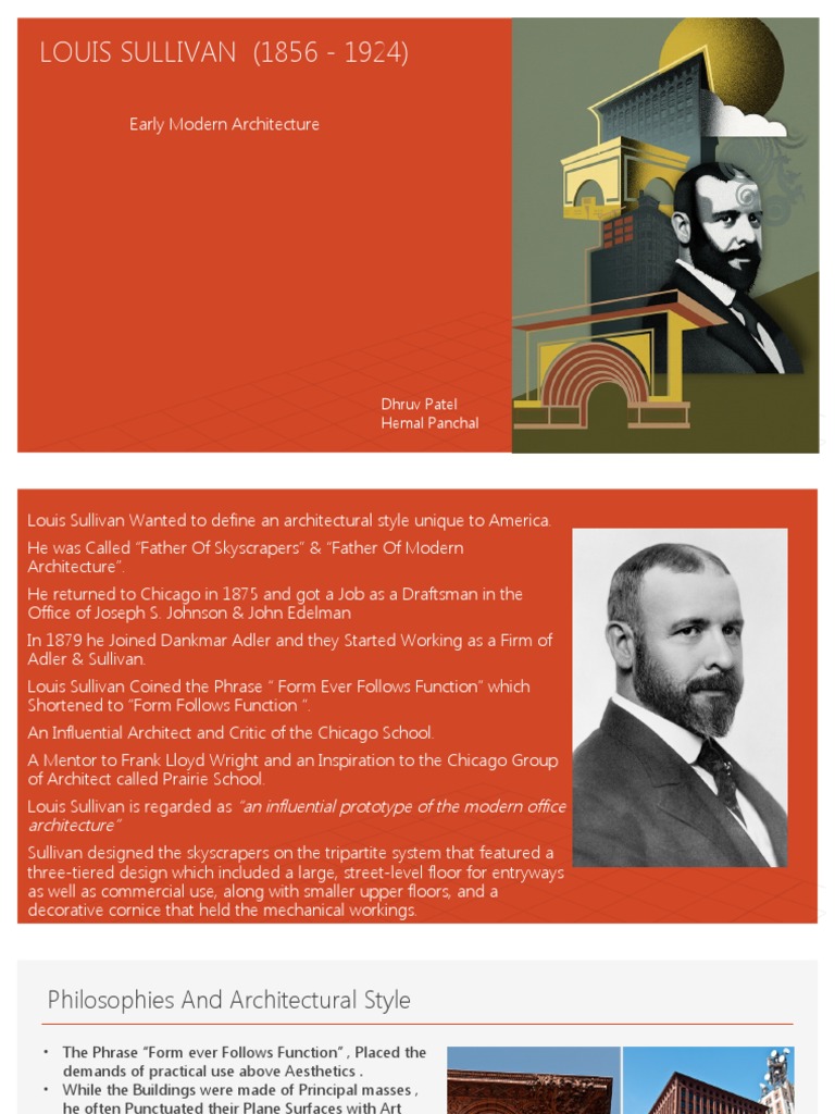 Louis Sullivan: Defining Modern Architecture Through Form and Function ...