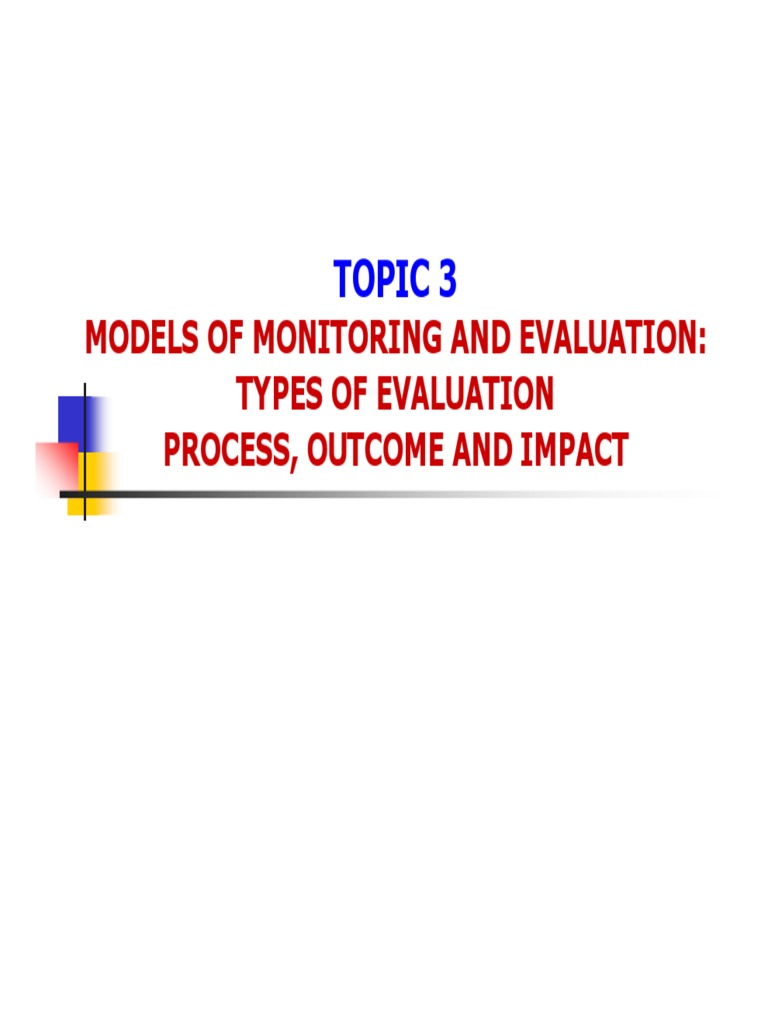 Types of Monitoring and Evaluation Models | PDF | Evaluation ...
