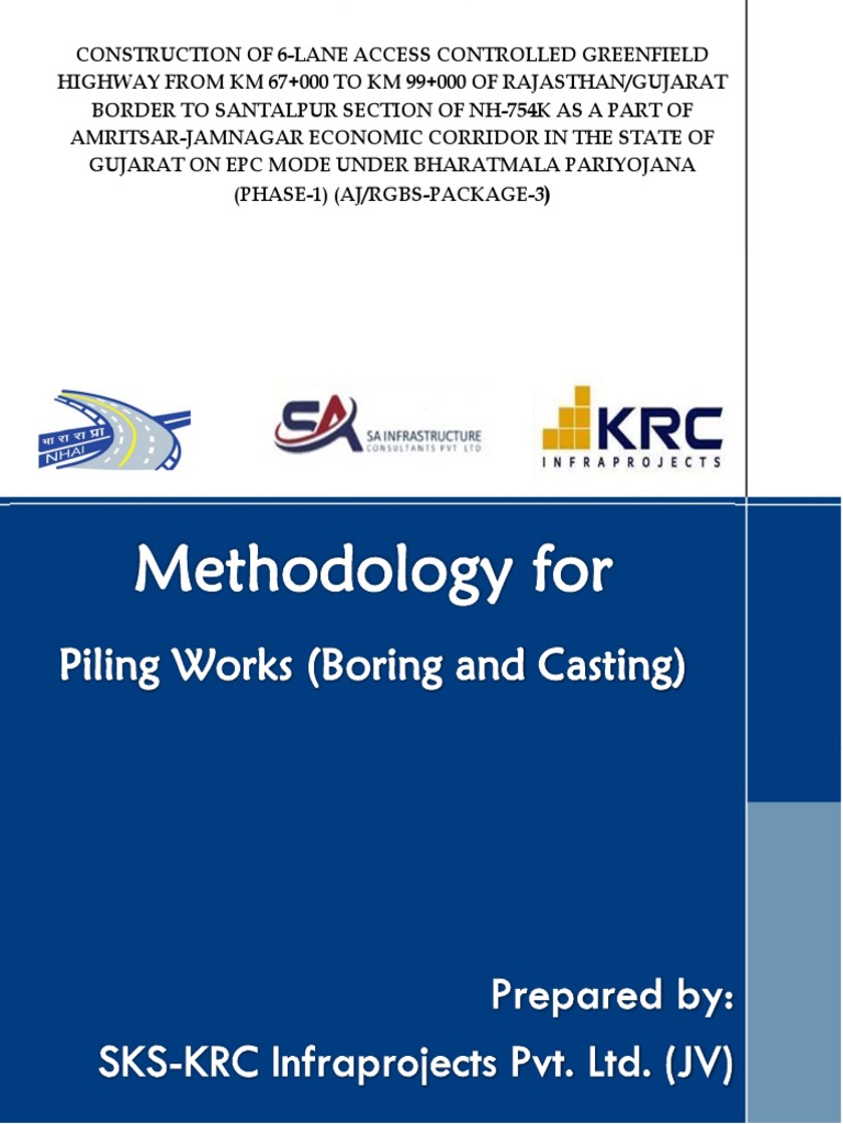 Submission of Construction Methodology of Piling Works - Reg. | PDF ...