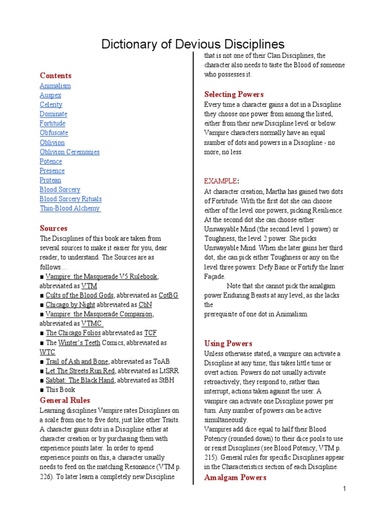 Devious Disciplines in Vampire Lore | PDF | Vampires | Senses