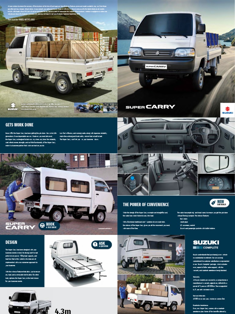 Suzuki Super Carry Brochure | PDF | Steering | Transport