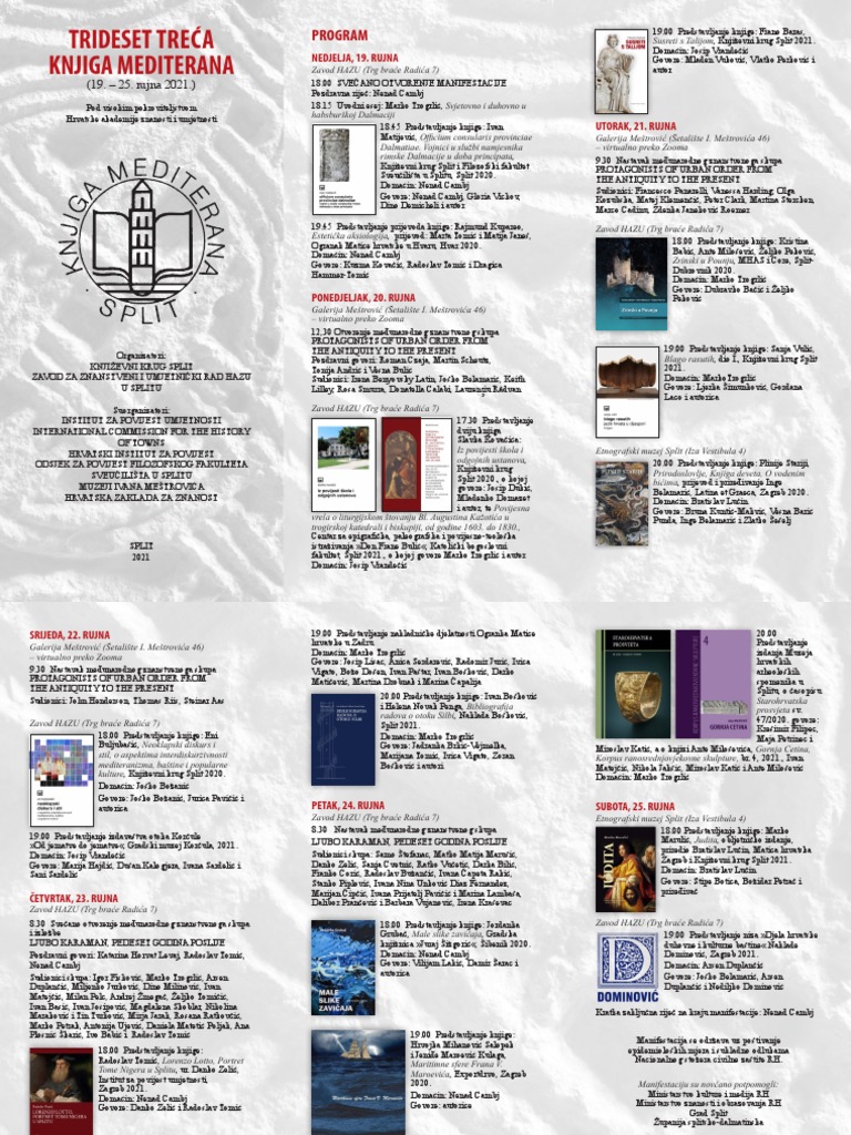 KNJIGA MEDITERANA 2021, Deplijan | PDF