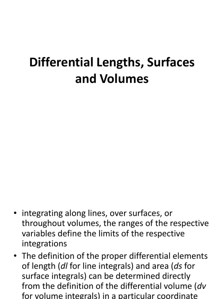 Differential Length | PDF | Integral | Euclidean Vector