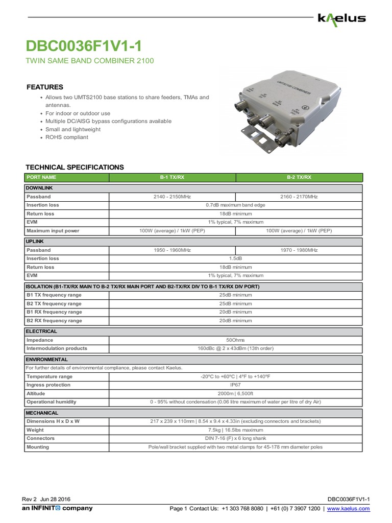 Umts 2100 Combiner Kaleus | Download Free PDF | Computer Engineering ...