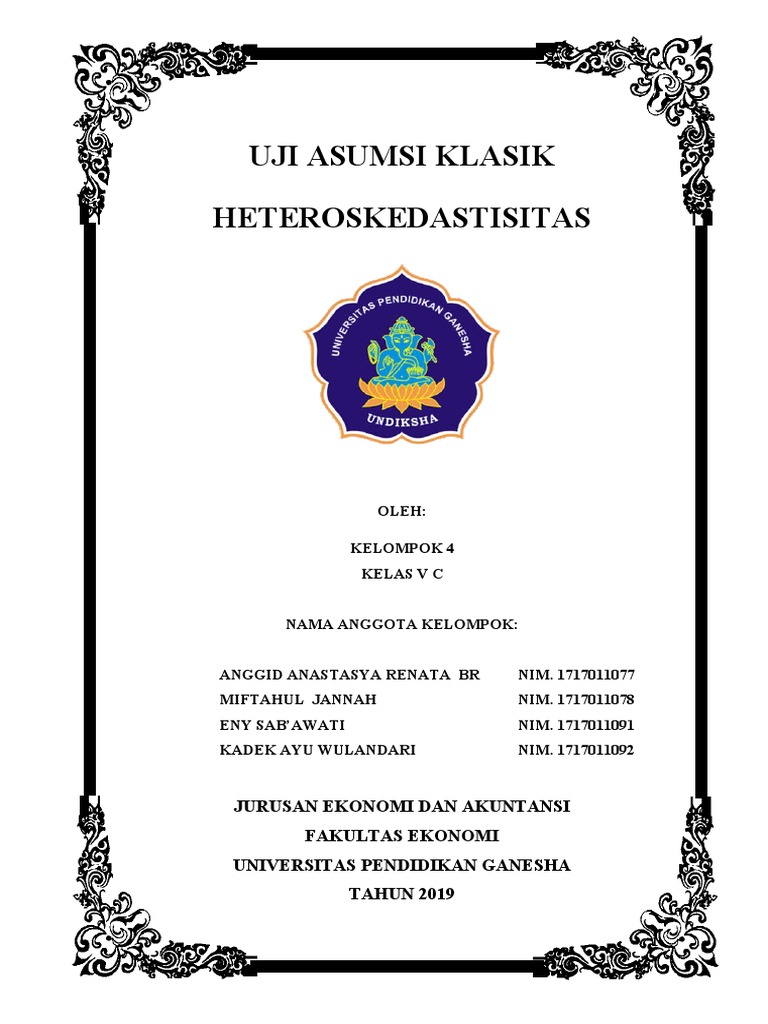 Heteroskedastisitas KLP 4 Fixxx | PDF