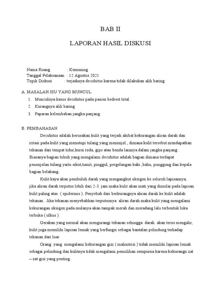 Laporan Diskusi Refleksi Kasus | PDF