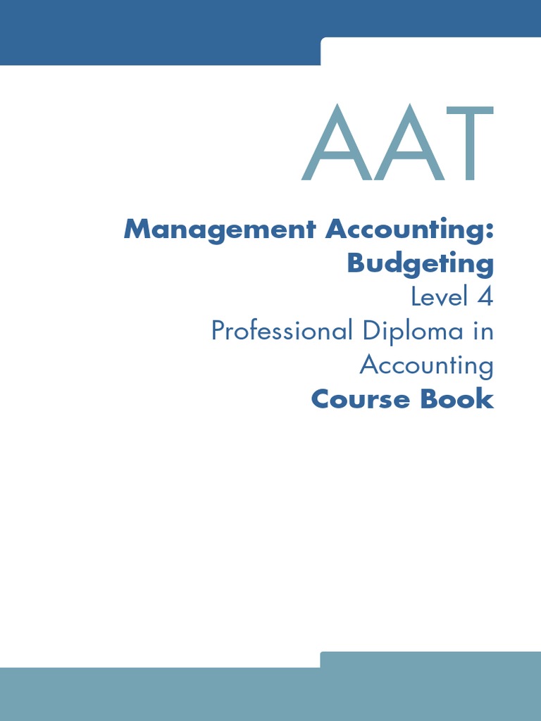 Level 4 Management Accounting Budgeting Course Book Pdf Expense