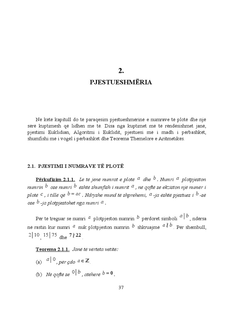 Teoria e Numrave 2 1 | PDF