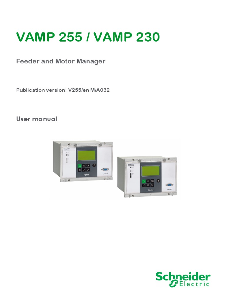 VAMP 255 / VAMP 230: Feeder and Motor Manager | PDF | Menu (Computing ...