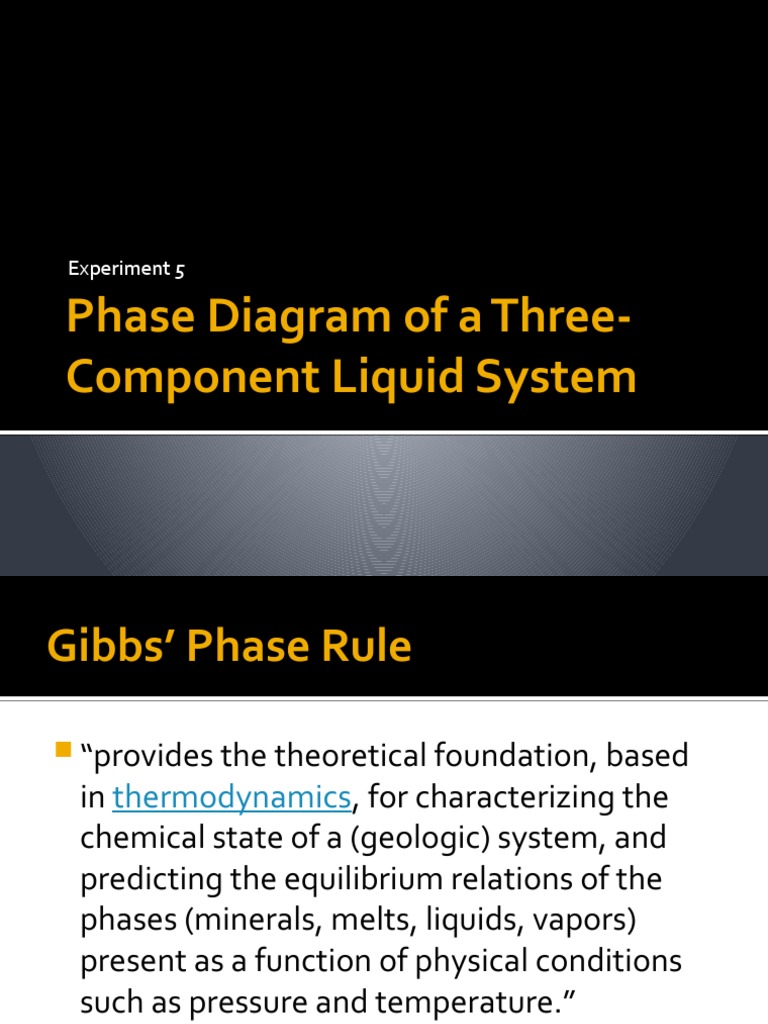 Phase Diagram of A Three-Component Liquid System | PDF | Continuum ...