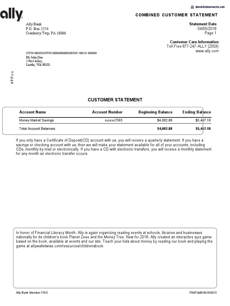 Customer Statement | Download Free PDF | Overdraft | Banks