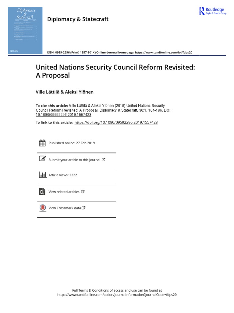 United Nations Security Council Reform | PDF | United Nations Security ...