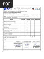 Formato de Protocolo de Mantenimiento Tableros | PDF | Ciencias fisicas | Electricidad