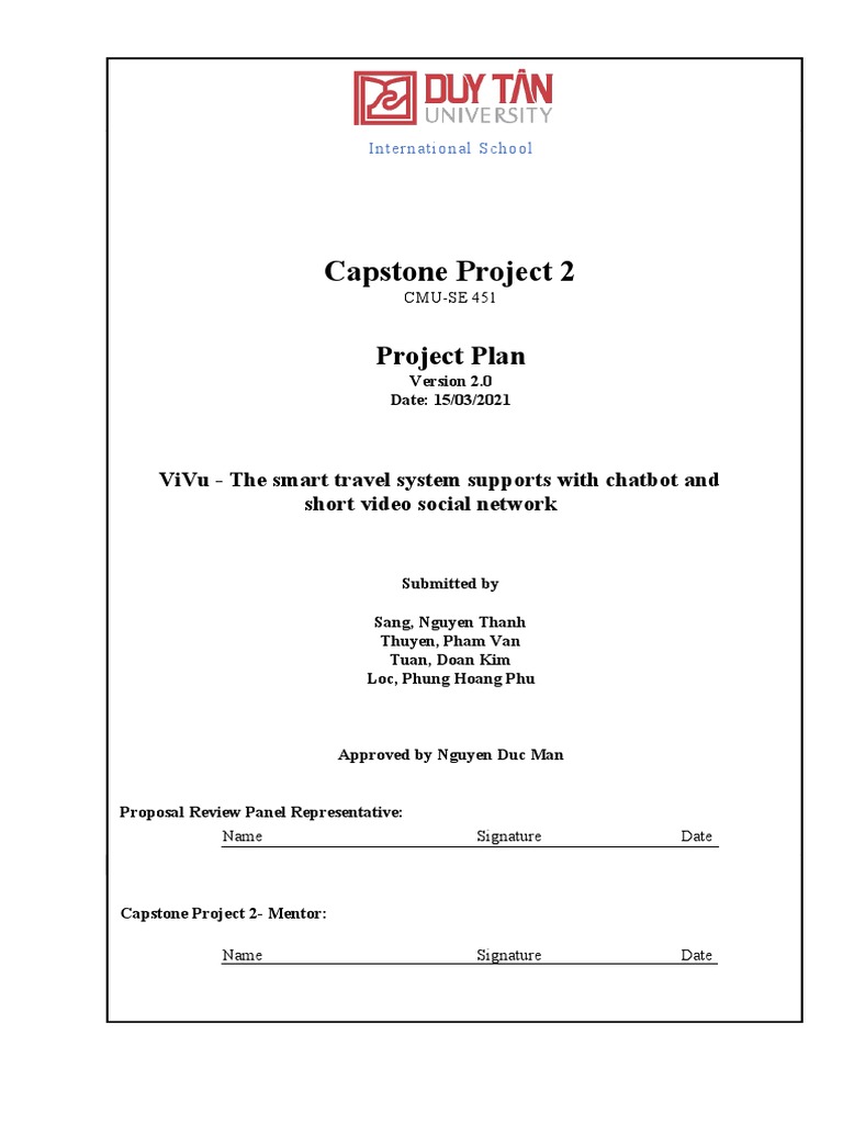 C2SE.07 ProjectPlan ViVu Ver2.0 | PDF | Agile Software Development ...