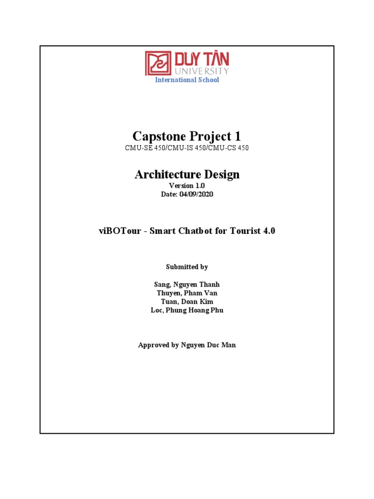 Capstone Project 1: Architecture Design | PDF | Databases | Mobile App