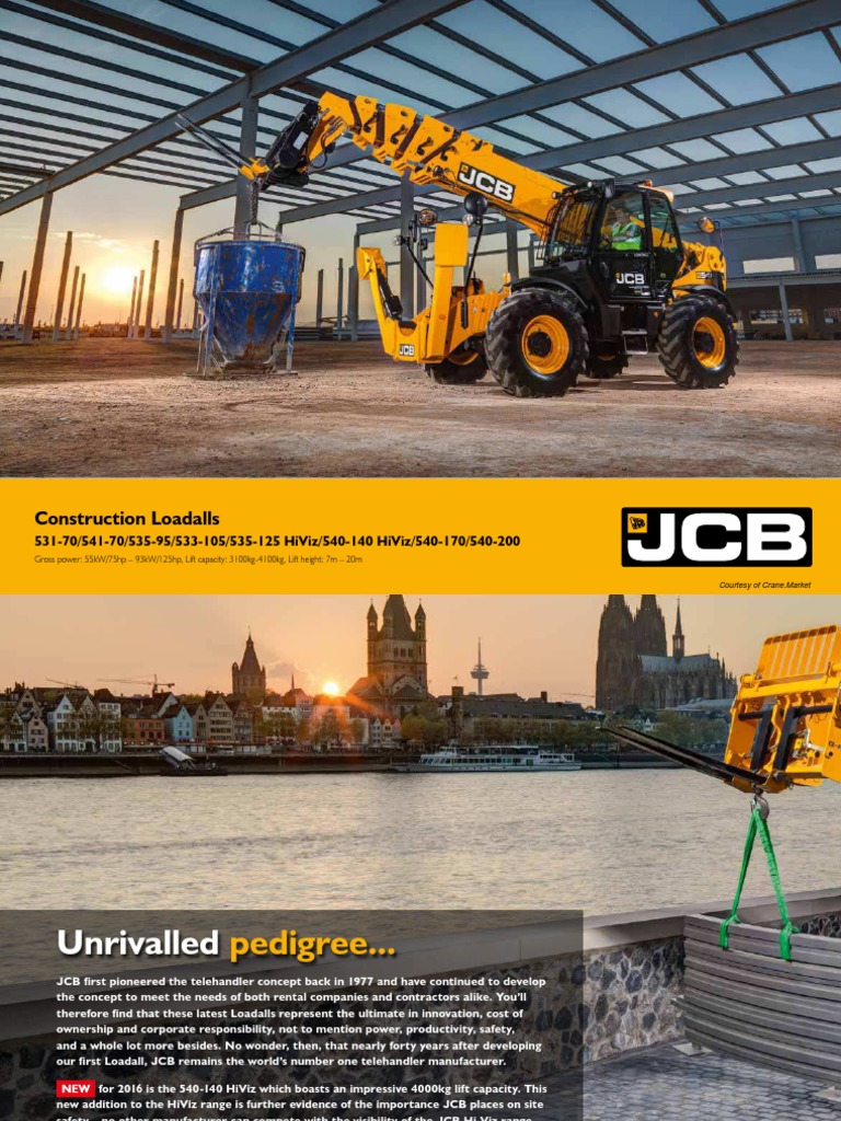 JCB Telehandlers Spec 4024d5 | PDF | Crane (Machine) | Motor Vehicle