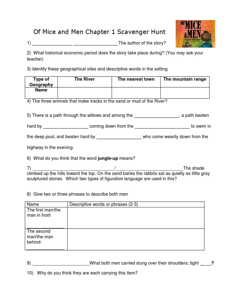 Of Mice and Men Chapter 1 Overview | PDF