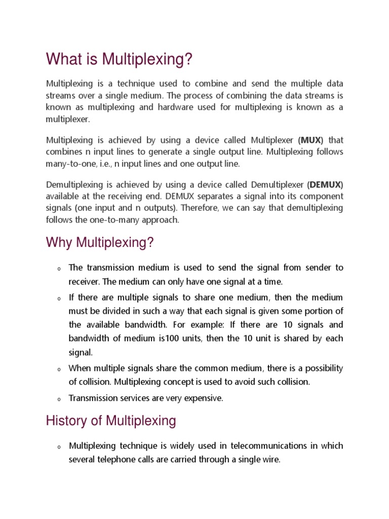 Multiplexing and Switching | PDF | Multiplexing | Network Switch