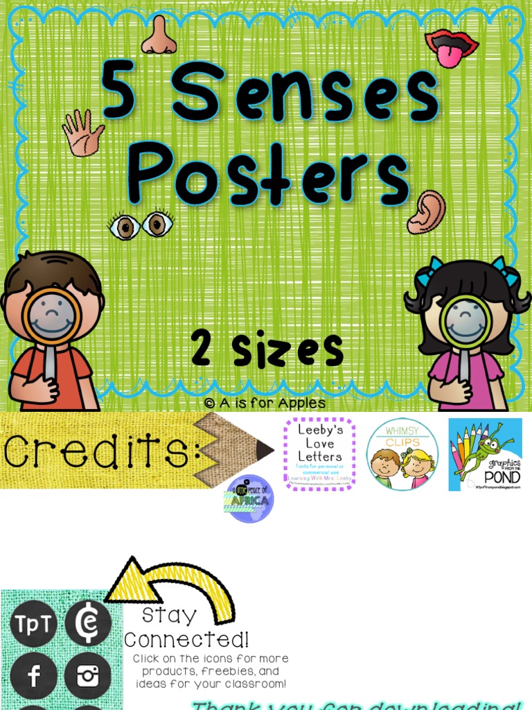 5 Senses Posters Freebie | PDF