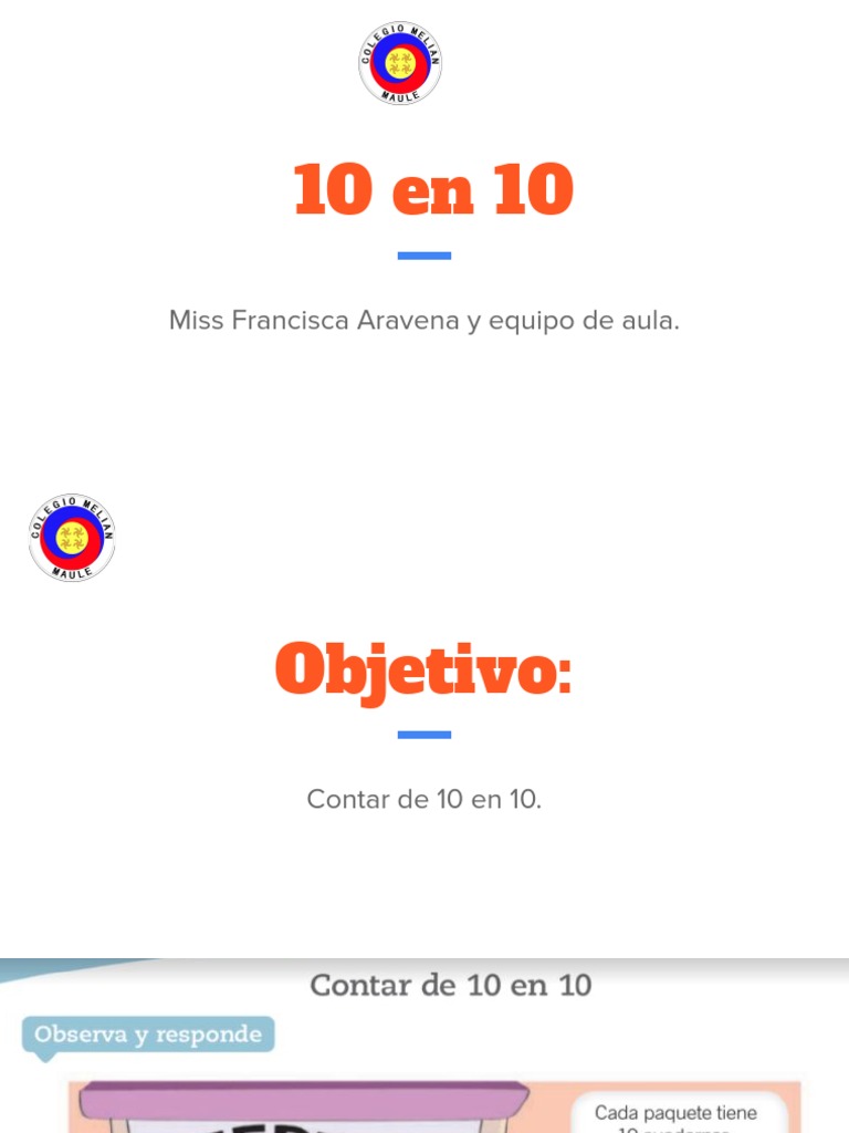 Contar de 10 en 10 | PDF