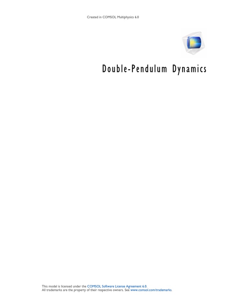 Double-Pendulum Dynamics: Created in COMSOL Multiphysics 6.0 | PDF ...