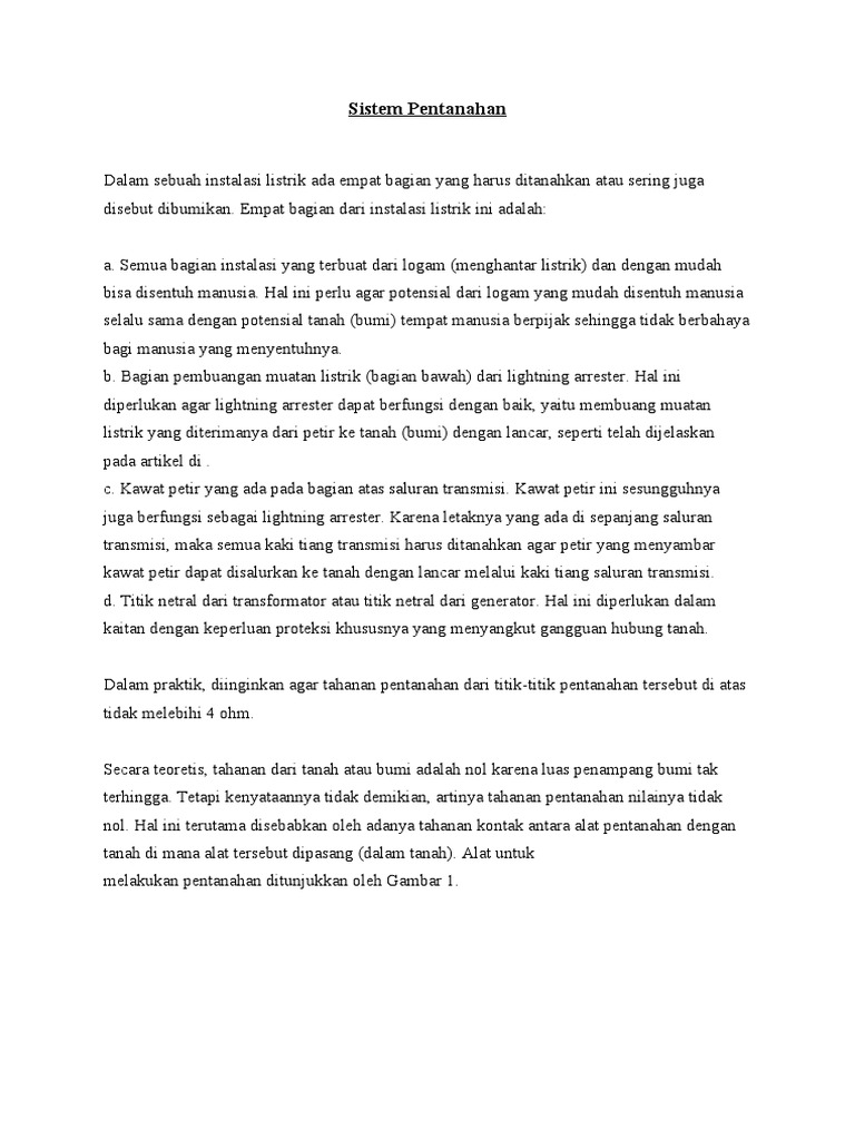 Sistem Pentanahan | PDF