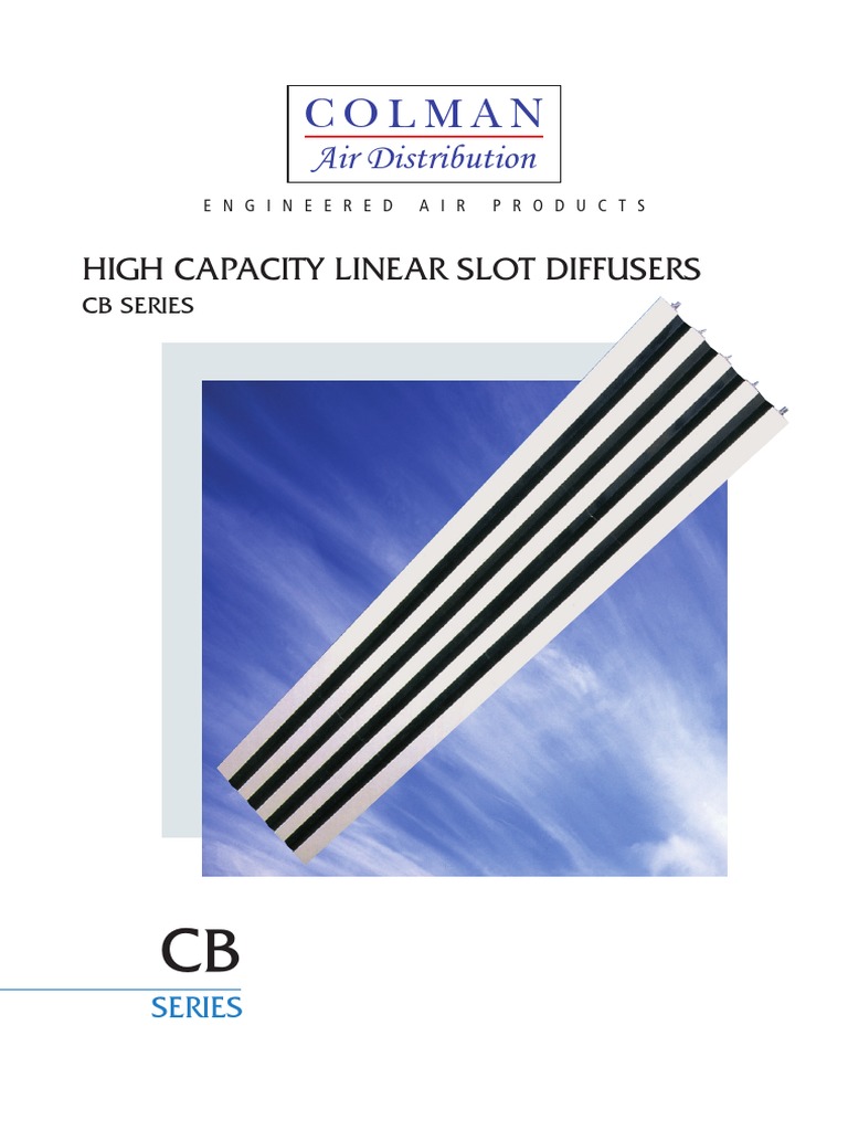 CB Series Linear Slot Diffusers | PDF | Duct (Flow) | Mechanical Engineering