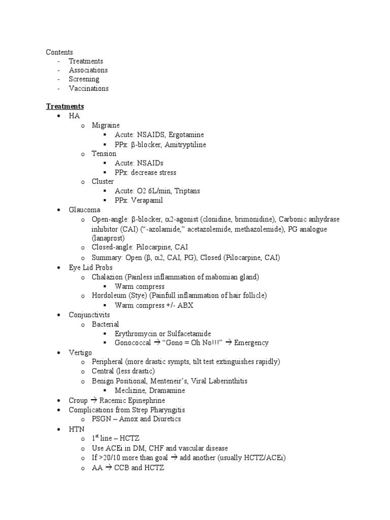Family Medicine Study Outline | Medical Specialties | Rtt