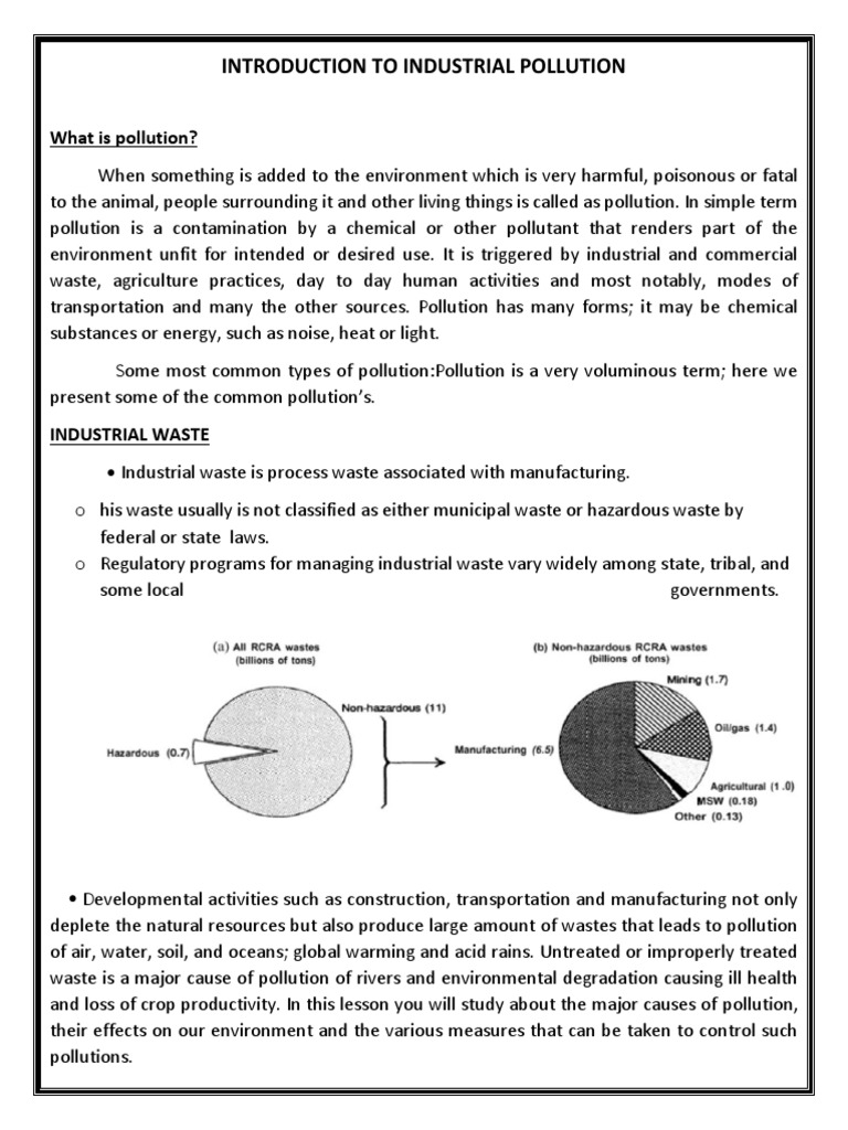 Introduction To Industrial Pollution | PDF | Water Pollution | Pollution