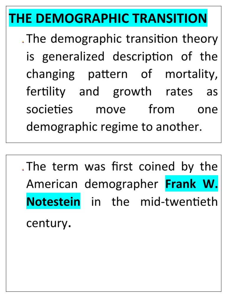 Understanding Demographic Transition Stages | PDF | History