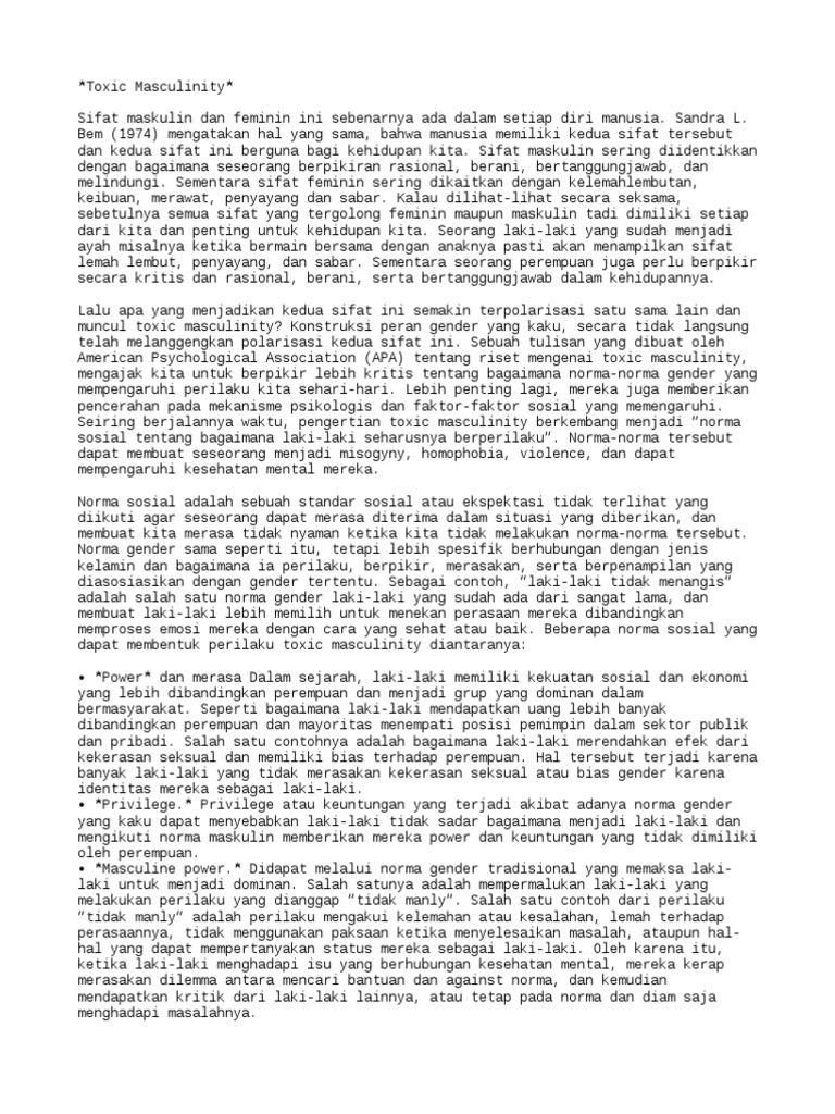 Toxic Masculinity | PDF